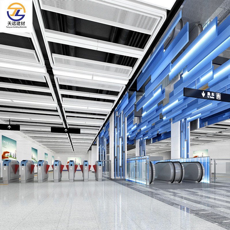 Indoor Fireproof Soundproof ACP Wall Panel Perforated Aluminium Ceiling